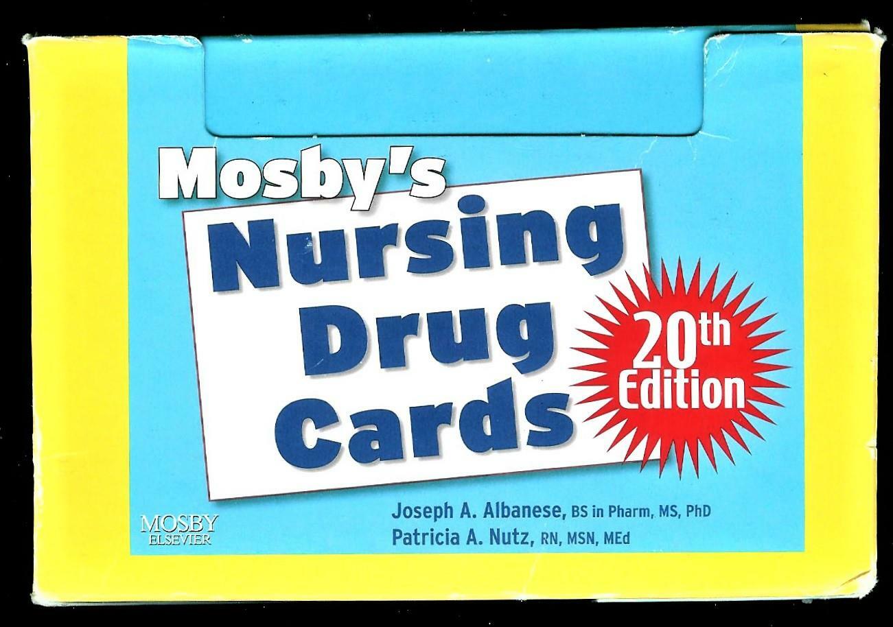 Mosby's NURSING DRUG CARDS 20th Edition 370 4X6 Flash Cards NANDA | eBay