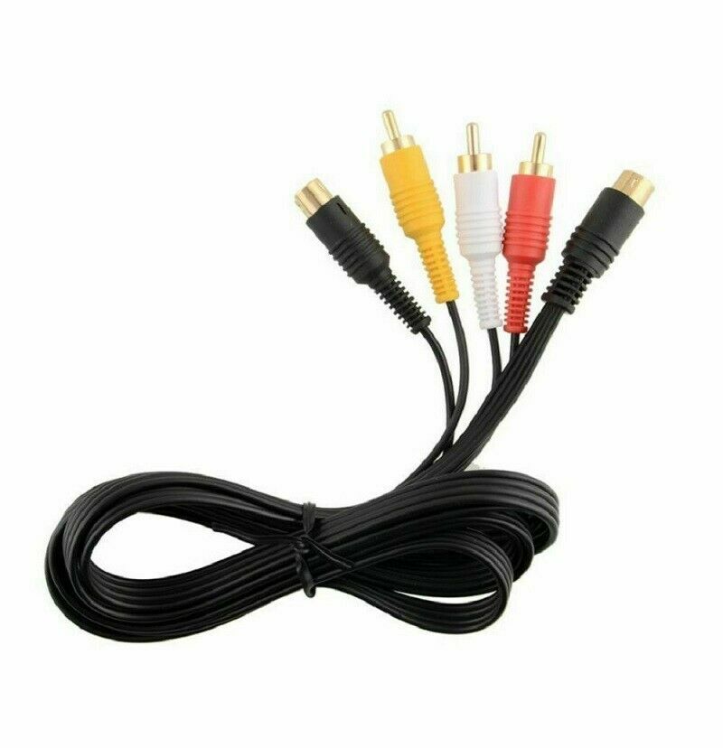 S-Video Audio Composite TV AV RCA Lead Cable Cord Scart for Sega Saturn ...