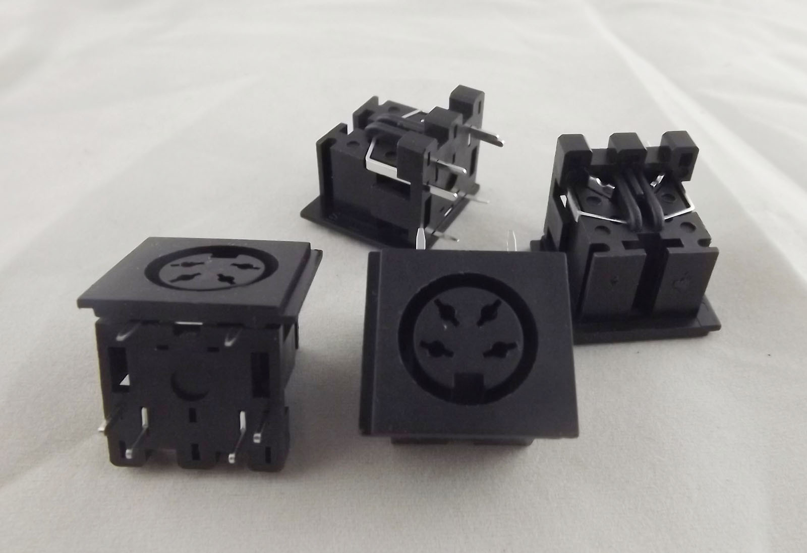 1pc DIN 4 Pin Circular Jack Female Panel Mount PCB Mount Connector ...