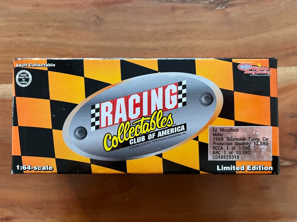 Racing Collectables: Ed Mcculloch Miller 1988 Oldsmobile Funny Car 1:64 ...