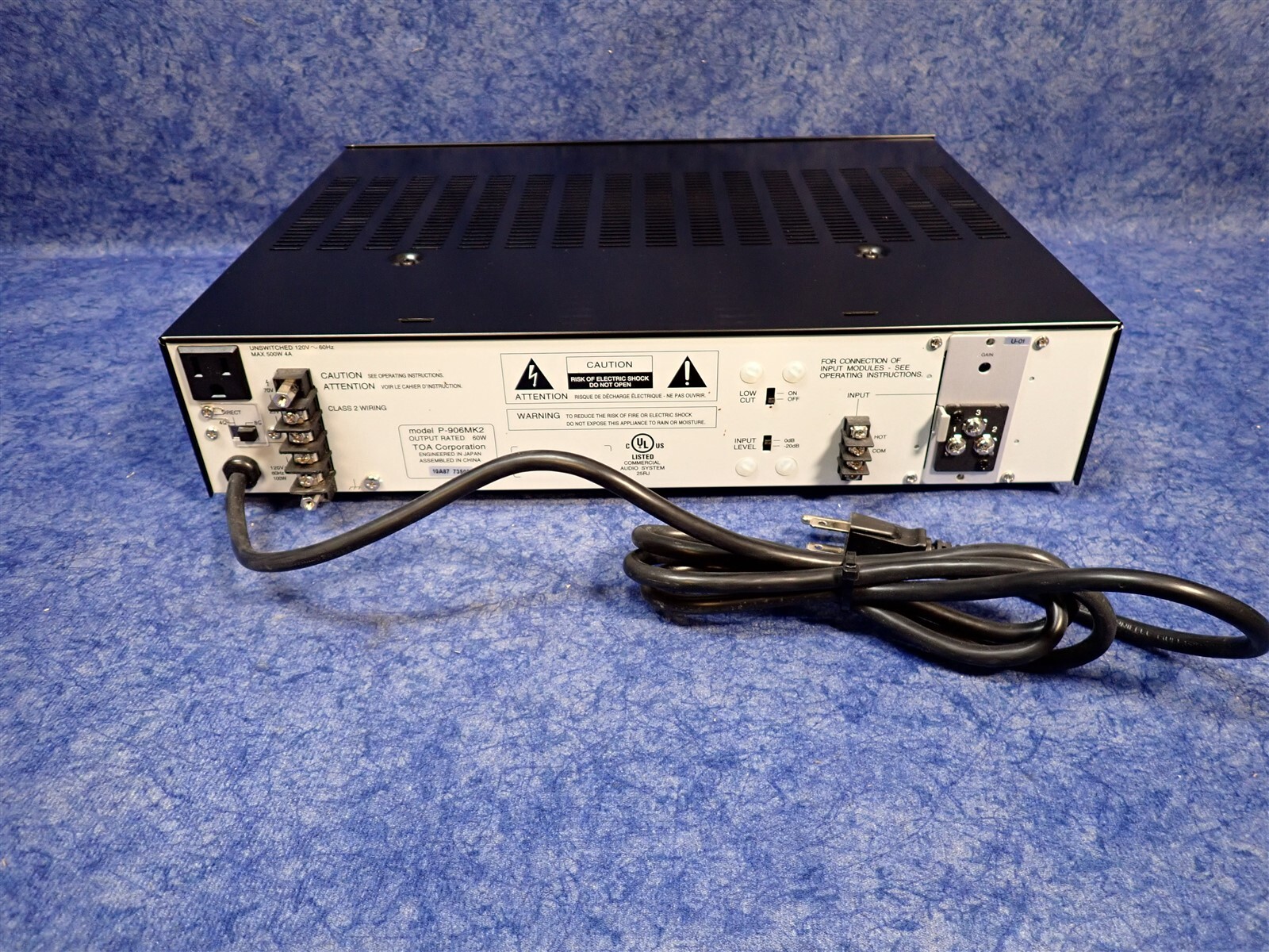 TOA 900 Series II P-906MK2 60 Watt Single-Channel Modular Power ...