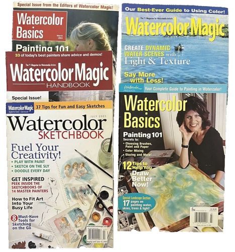 Watercolor Magic Magazine ~ LOT of 5 ~ 2003 - 2006 | eBay