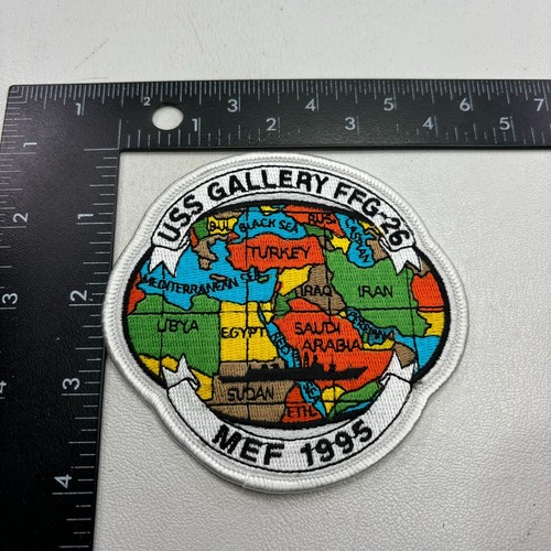 US Navy Ship USS GALLERY FFG-26 MEF 1995 Middle East Map Patch Military ...