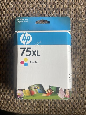 Genuine HP 75XL Ink Cartridge Tri-color OEM Sealed Expired 2010 Printer ...