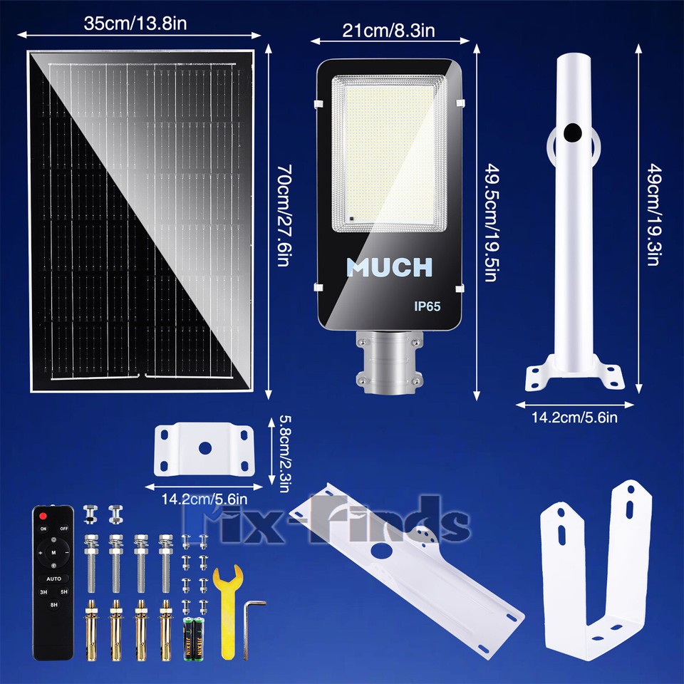 11000W Commercial LED Solar Street Light Outdoor Dusk to Dawn Solar ...
