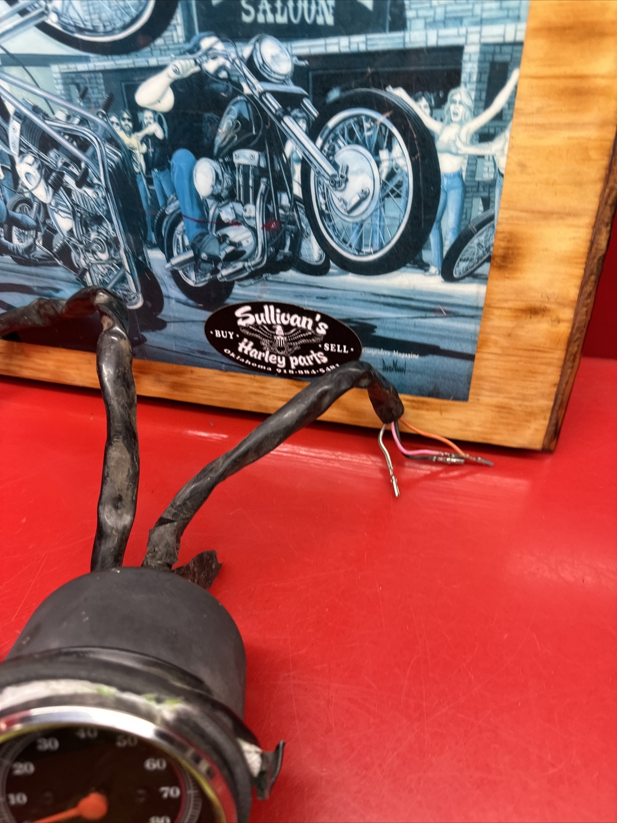 Harley 1994 Dyna Convertible Gauge Dual Speedo Speedometer Tach ...