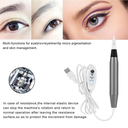 Microblading Machine Lip Eyeline MTS Tattoo Pen US Plug 100-240V Black ...