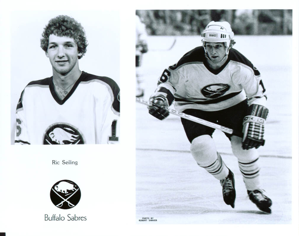 RIC SEILING 8X10 PHOTO HOCKEY BUFFALO SABRES PICTURE NHL B/W | eBay