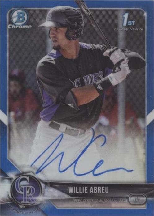 2018 Bowman Chrome - Prospect Autographs Willie Abreu #CPA-WA Blue ...