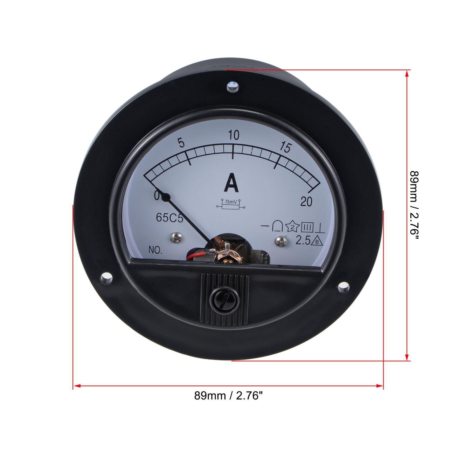 Analog Current Panel Meter DC 0-20A 65C5 with 75mV Shunt, 1 Set | eBay UK