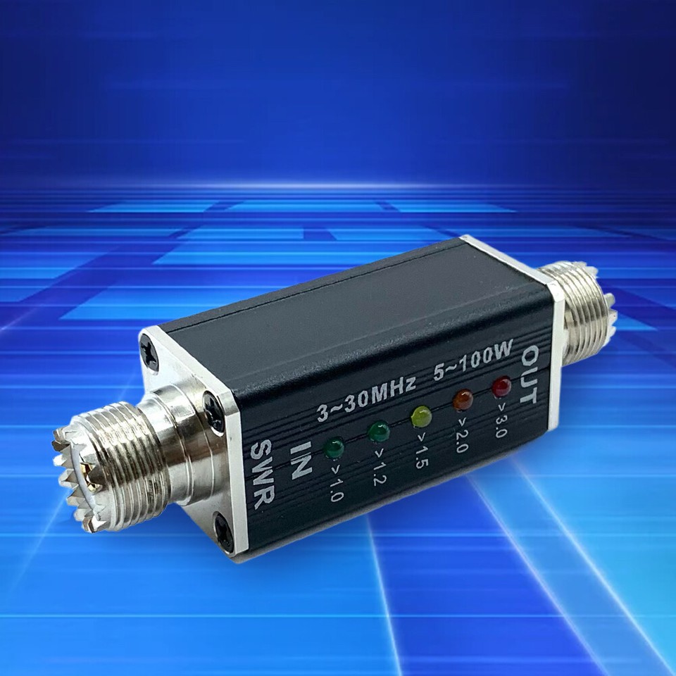 5led Swr Meter 3 30mhz Frequency Mini Swr Meter Max 100w Rf Tapped M