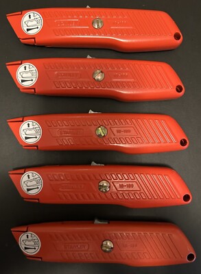 5 Assorted 6" Self-Retracting Stanley Safety Razor Knife Handles | eBay
