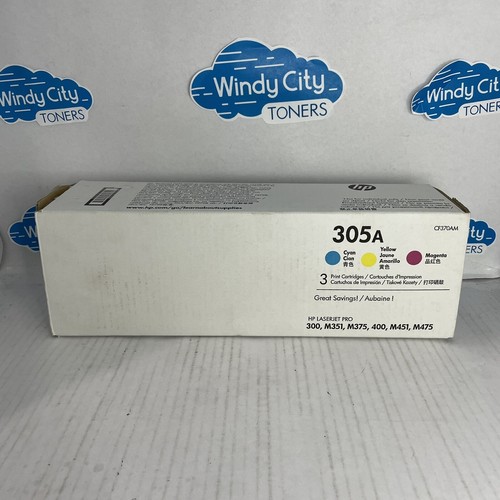 Genuine HP CE412AC 305A Yellow Toner Cartridge New Open Box Sealed ...