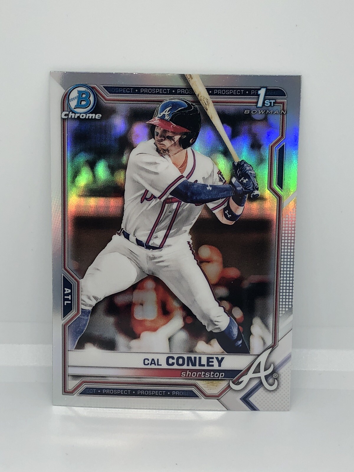 2021 Bowman Draft Chrome Cal Conley Chrome Silver Refractor 1st Atlanta ...