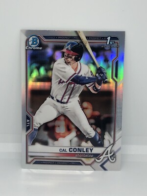 2021 Bowman Draft Chrome Cal Conley Chrome Silver Refractor 1st Atlanta ...