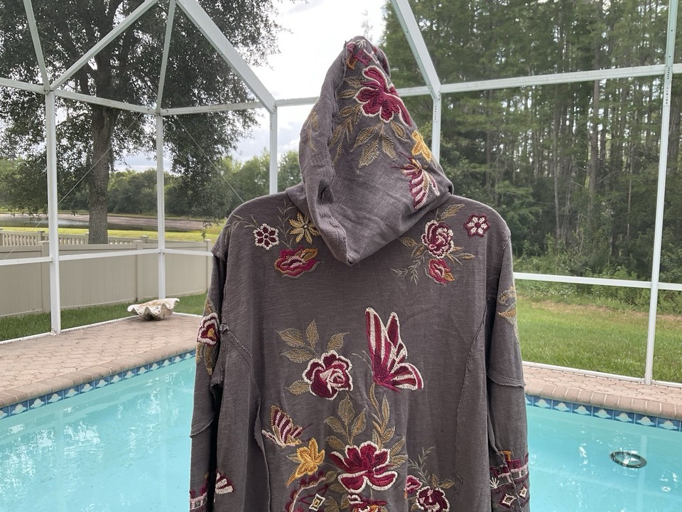 Caite Jacket Kyla Seo Embroidered Markenzie Karyn Small Taupe Grey💜BEST ...