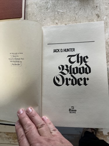 The Blood Order by Jack D. Hunter, 1979 Hardcover Novel | eBay UK