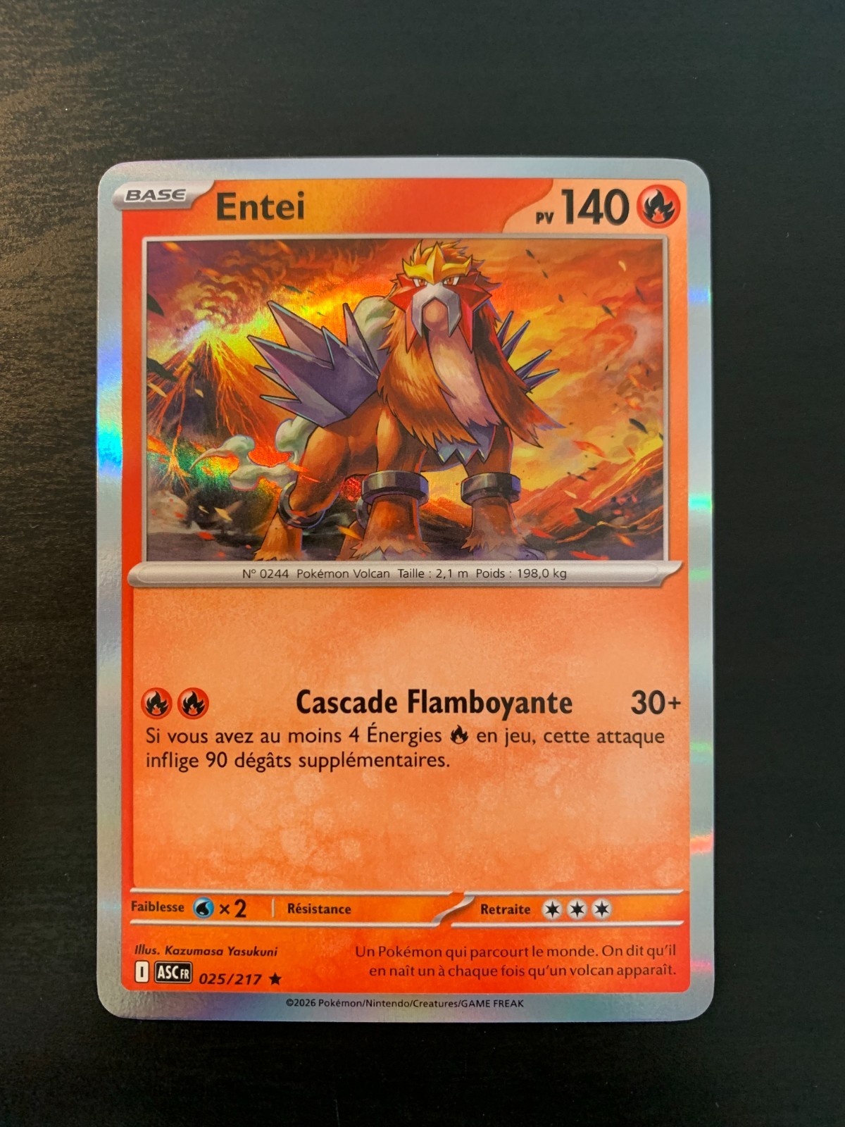 Carte Pokémon HOLO Entei 025/217 ASC Héros Transcendants FR NEUF | eBay