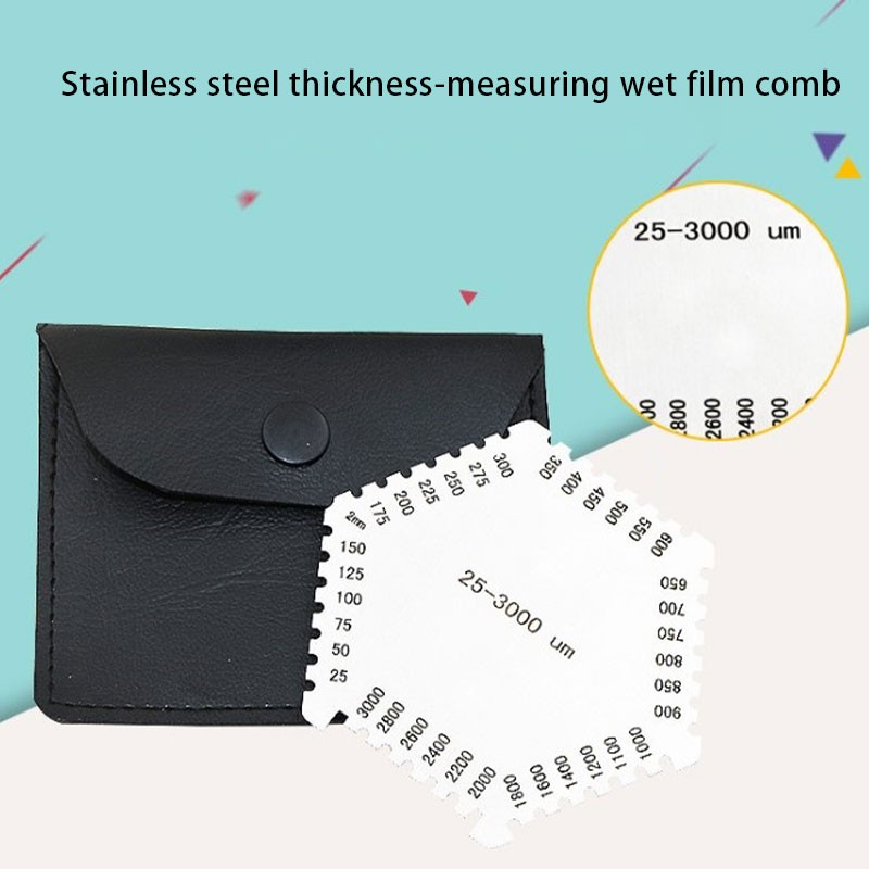 Wet Film Comb Gauge Coating Thickness Meter Tester Tool 25-3000um Sil ...