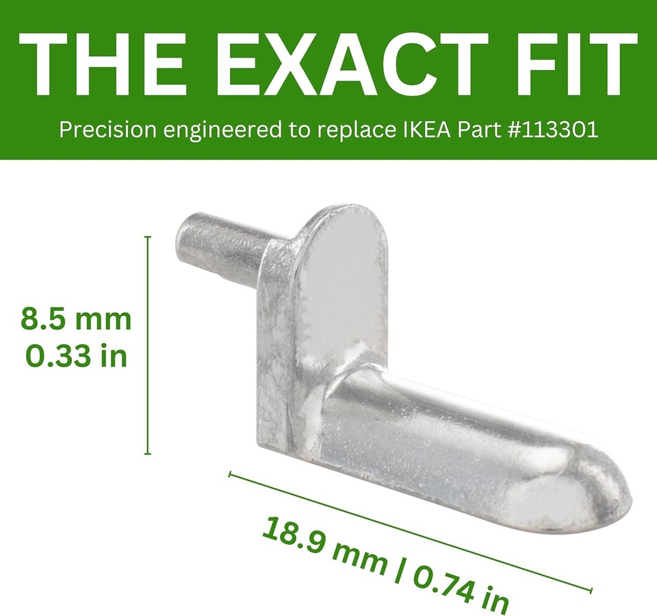 Spare Hardware Parts BESTA Bookcase Shelf Pins (Replacement for IKEA ...