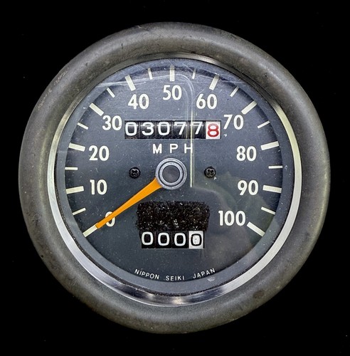 Vintage Japanese Motorcycle 100 MPH Speedometer Nippon Seiki Honda ...