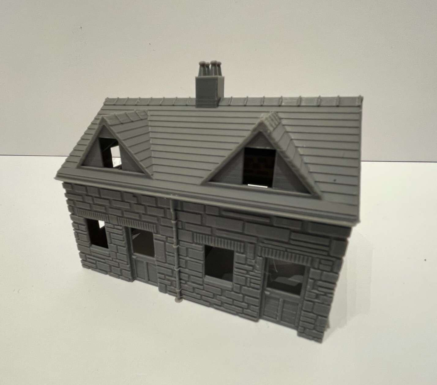TT120 Gauge Scale Model Railway Layout Building 2 Terrace Houses ...