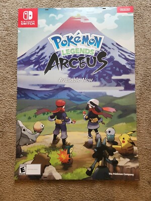 Pokemon Legends Arceus Gamestop Poster Banner 48 x 33 Inches Rare! | eBay