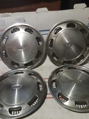 Genuine 1986 to 1990 Ford Taurus Tempo 14 inch hubcaps wheel covers OEM ...