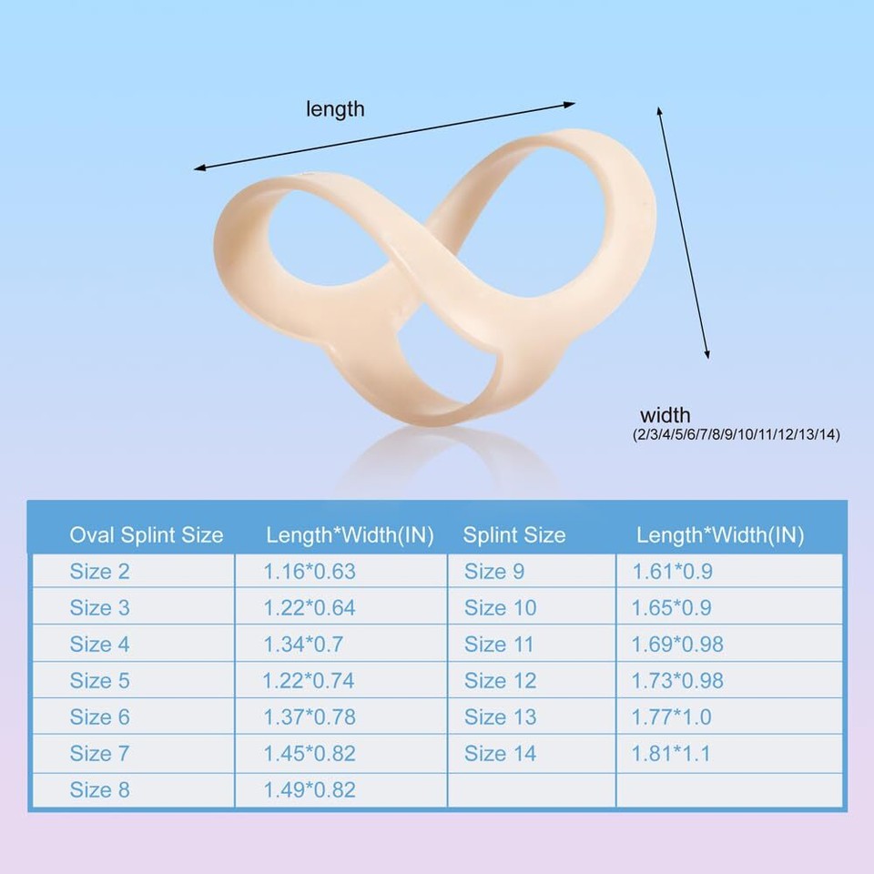 Oval Finger Splint 8 pcs, Finger Splints for Arthritis, Mallet Finger ...