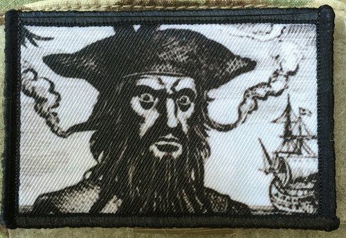 Blackbeard the Pirate Morale Patch Tactical Military USA Hook Badge ...