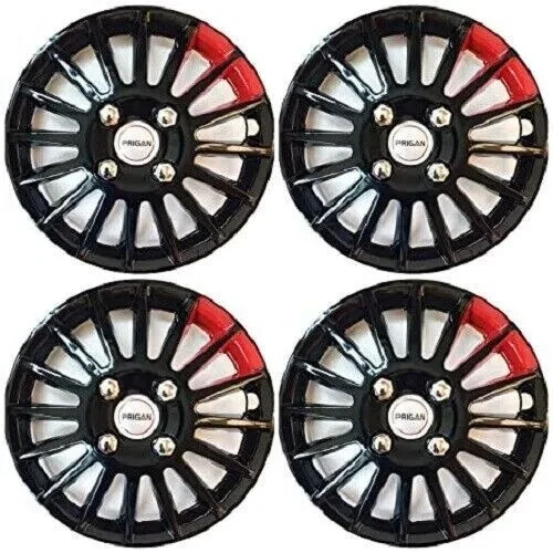 Black Red 13 Inch Wheel Cover Universal forUniversal Model Cars Wheel ...