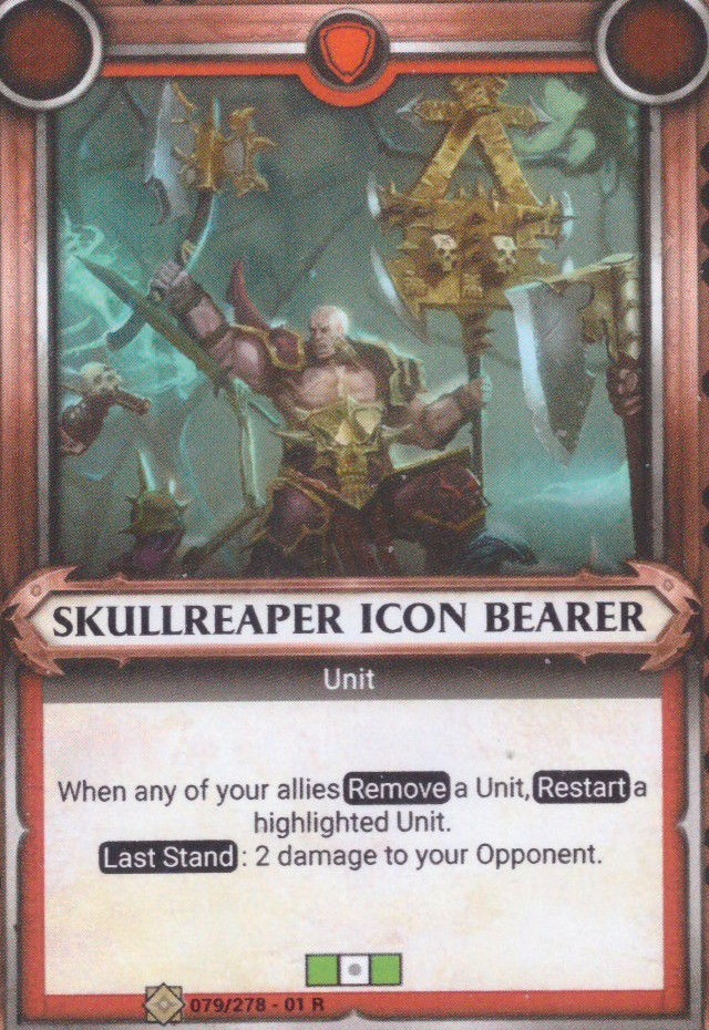 WARHAMMER Champions TCG Skullreaper Icon Bearer 079/278 - 01 R | eBay