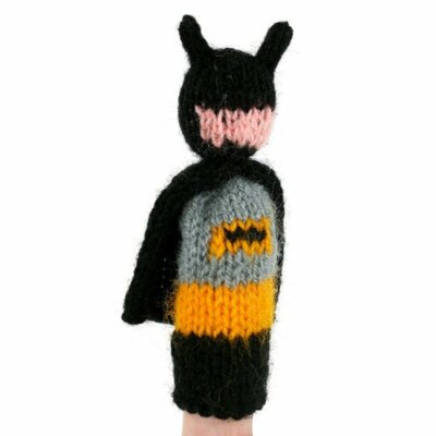Early Years Imaginative Play SUPERHERO - BATMAN Hand Knitted Finger ...