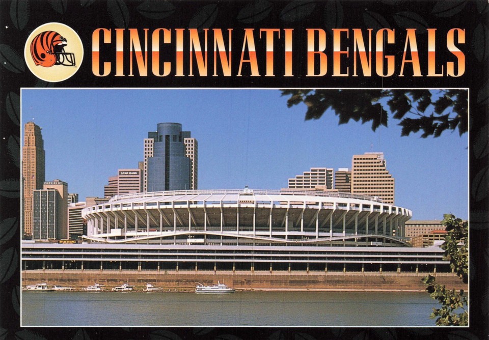 Postcard Cincinnati Bengals Riverfront Stadium Demolished OH NFL ...