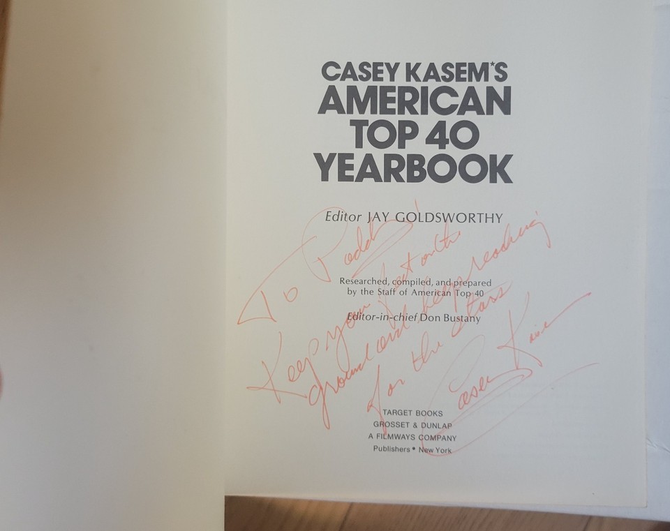 Casey Kasem's American Top 40 Yearbook (1979, PB); SIGNED BY CASEY ...