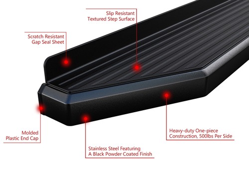 APS Running Board Black 6" Fit Chevy Traverse 18-23 | eBay