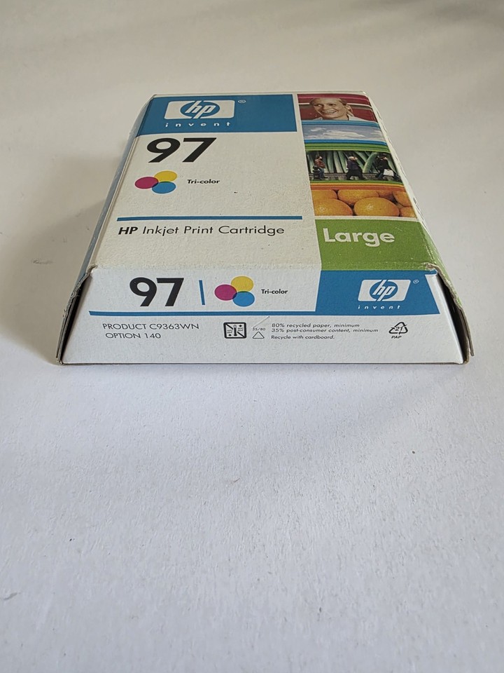 GENUINE HP 97 TRI-COLOR INKJET CARTRIDGE SEALED C9363WN "19 YEARS ON ...