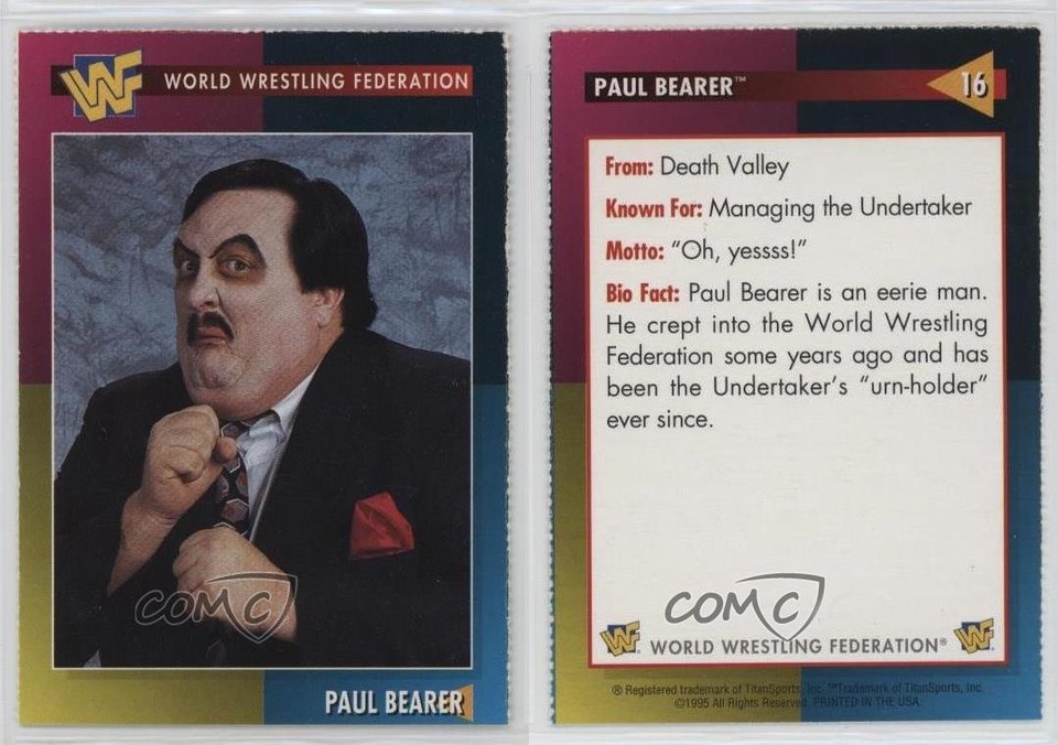 1995 WWF Magazine Cards Paul Bearer #16 0w6 | eBay