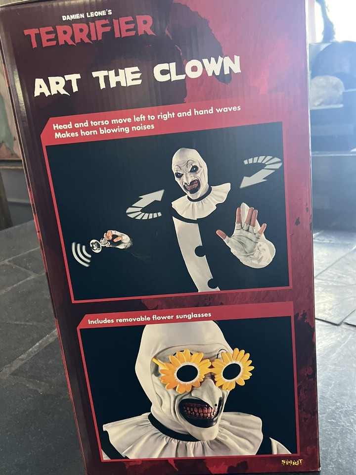 Art The Clown Terrifier LifeSize 6.2 FT Animatronic Party City W/ Box ...