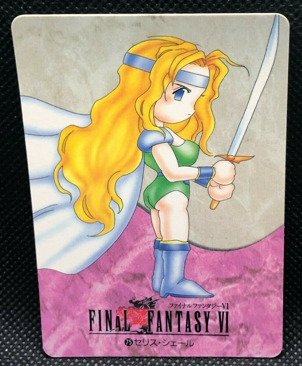 FF6 Final Fantasy 6 Celes Chere 75 Card Very Rare BANDAI 1995 From ...