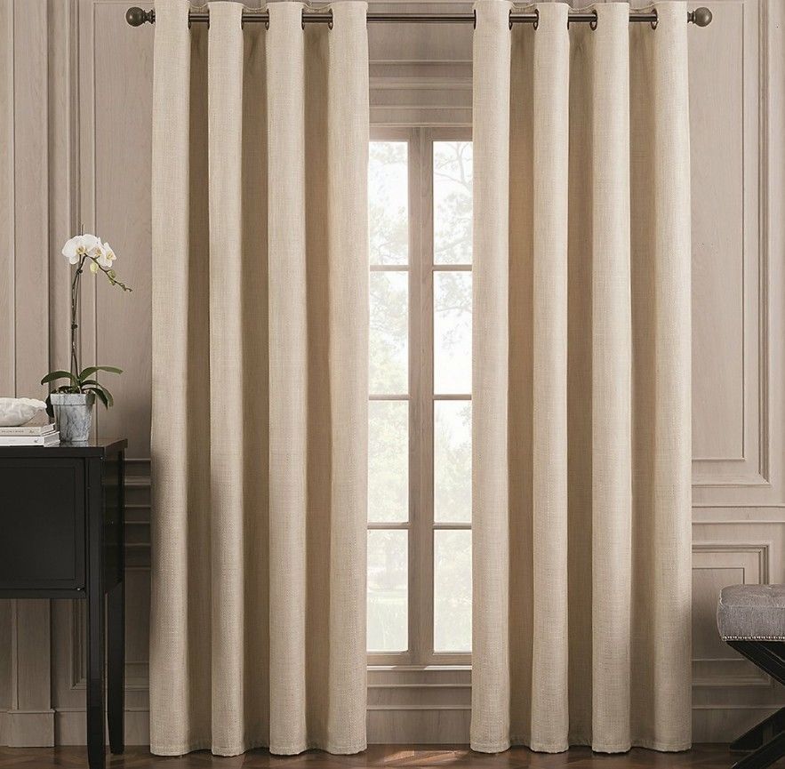 Valeron Belvedere Solid 84" Grommet Room-Darkening Window Curtain Panel ...