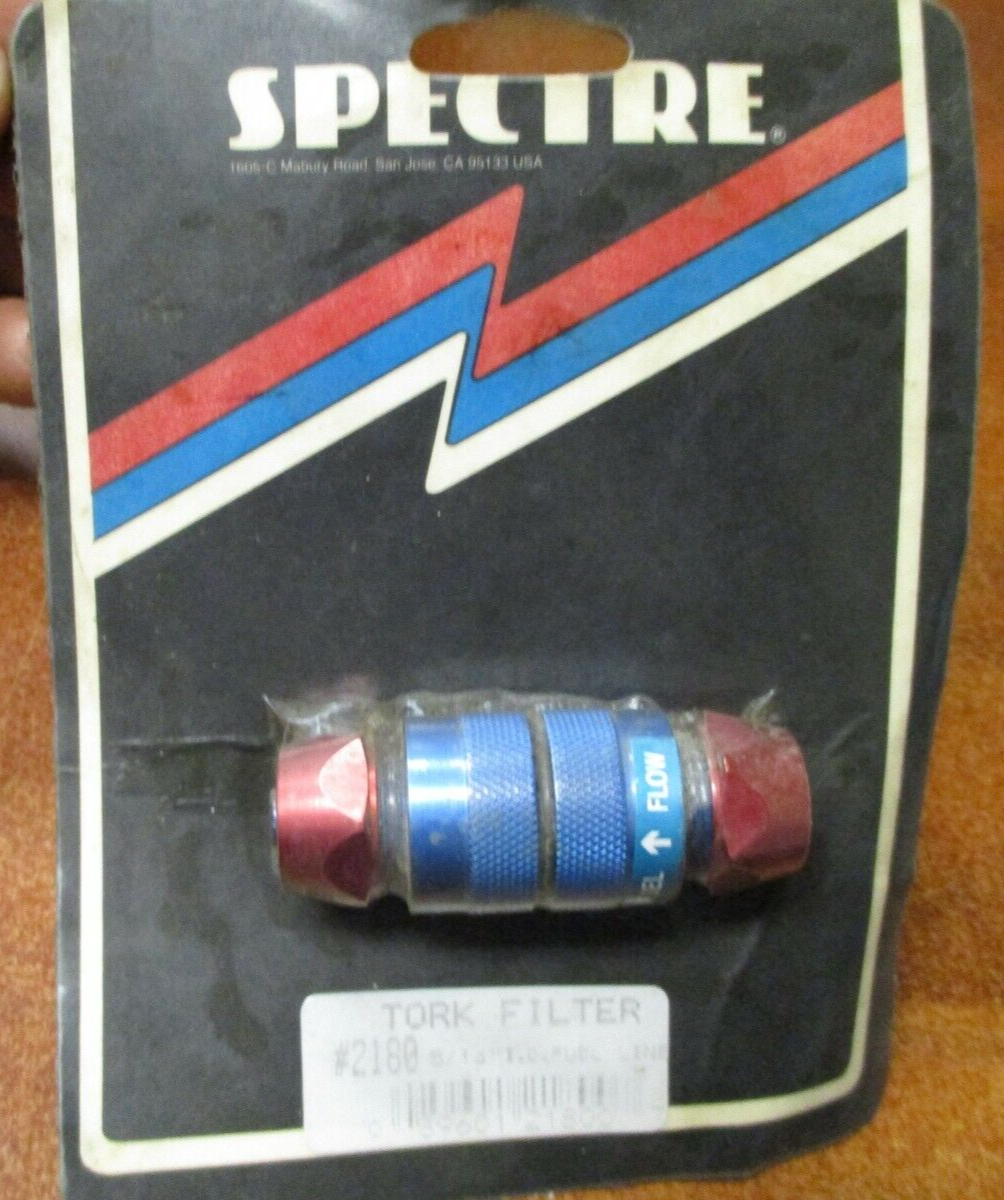 NOS! Spectre Brand Tork Filter Gas Fuel Filter #2180 5/16" Red / Blue ...