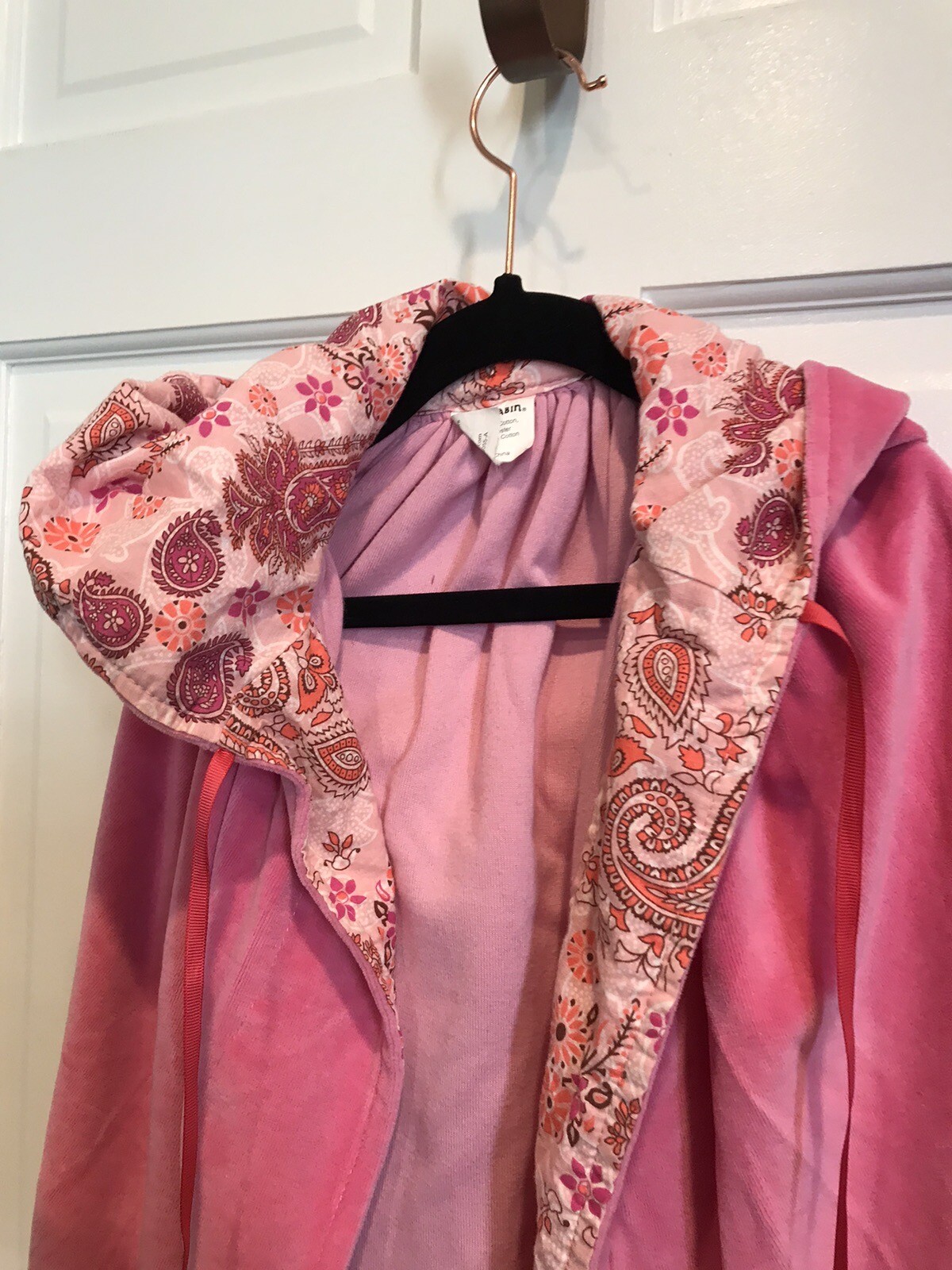 Magic Cabin Kids Pink Velour Hooded Cloak - Gem