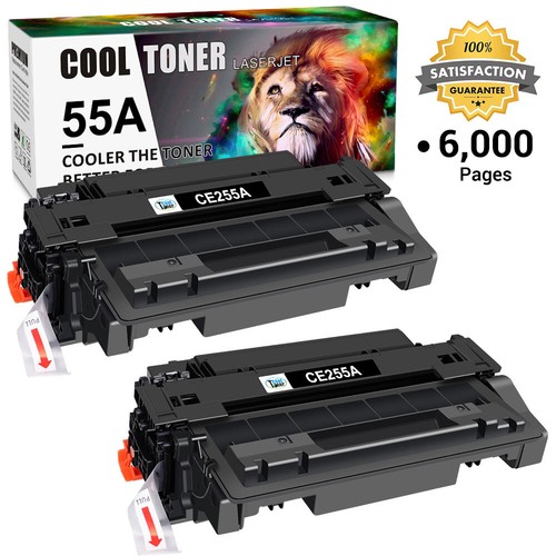 2PK CE255A 55A Toner Cartridge For HP 55A LaserJet MFP M525f P3015 ...