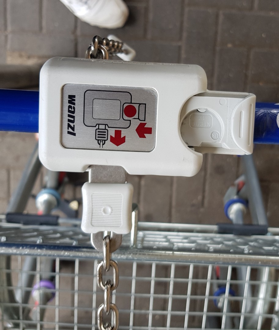 shopping trolley key for encapsulated coin in stainless steel 304 | eBay UK