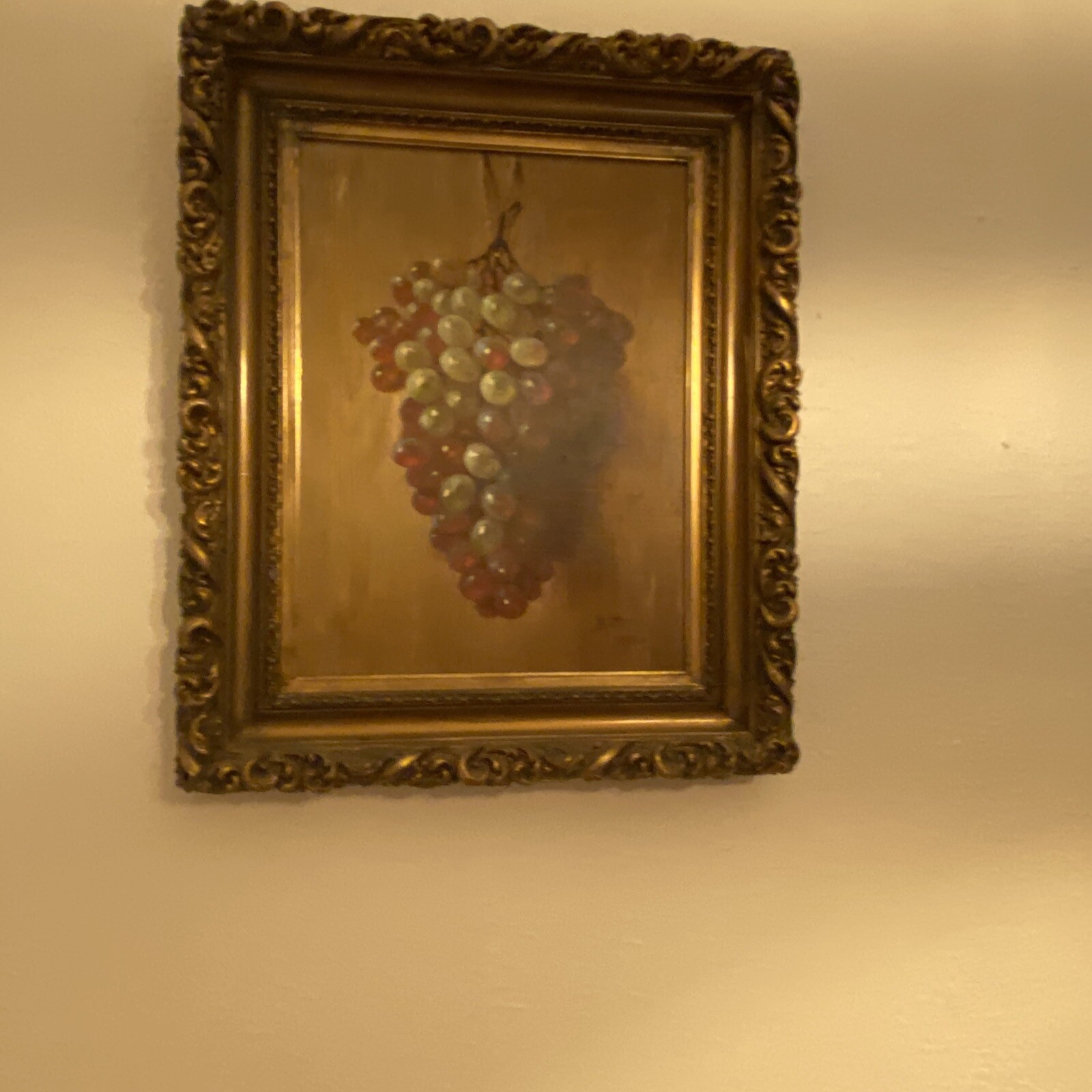 Antique Artist Signed Oil Painting Mott 1800 Over 200 Years Old Grapes ...