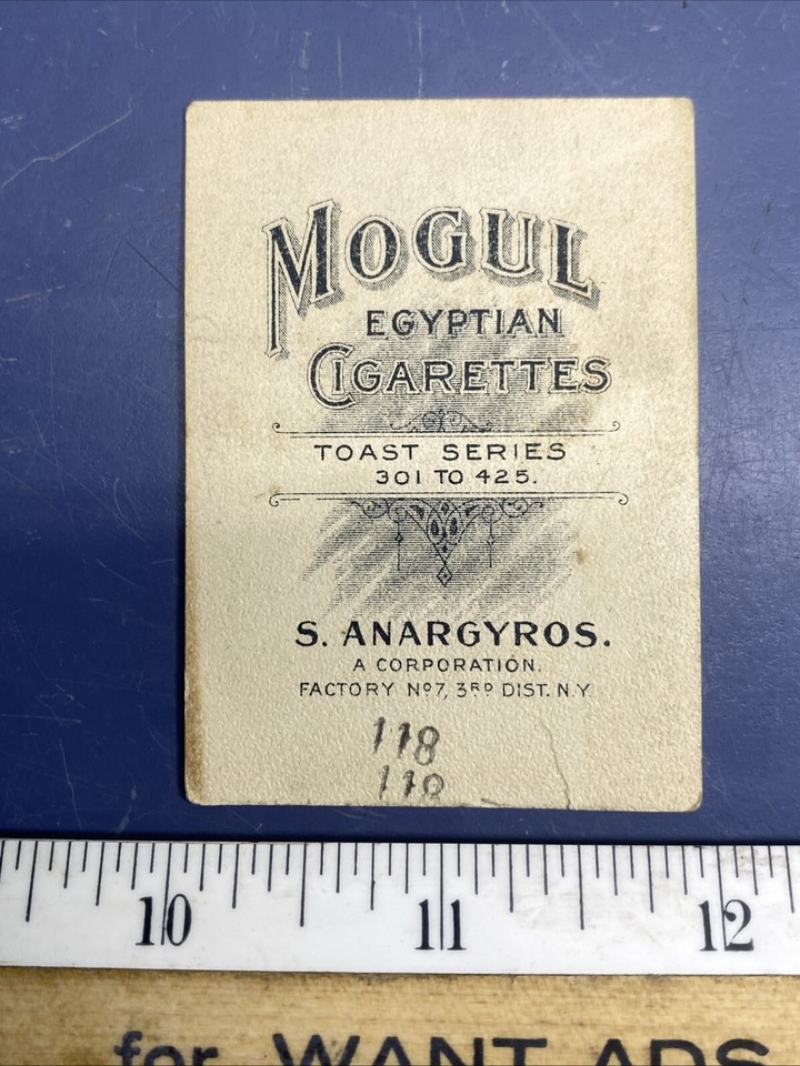 Rare Antique Mogul Egyptian Cigarettes Toast Series Trading Card Here's ...