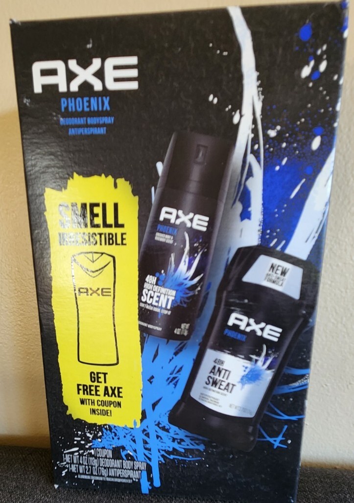 AXE Phoenix Gift Set 1 Deodorant Body Spray & 1 Antiperspirant. New ...