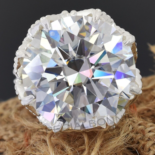 HUGE 93.50 Ct Certified White Diamond Solitaire Cocktail Ring-FREE ...