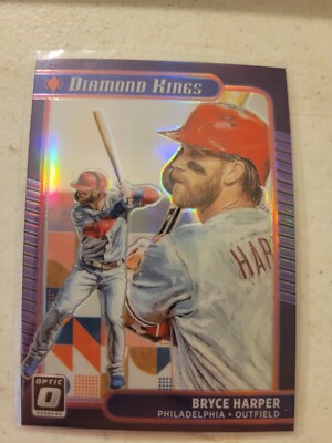 Bryce Harper 2021 Panini Donruss Optic Diamond Kings Holo Prizm #18 MLB ...